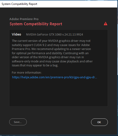 System Compatibility Report - Adobe Product Community - 10592001